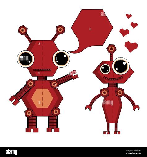 Collection Of Two Robots Stock Vector Image And Art Alamy