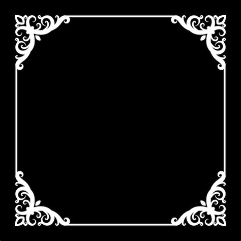 Un Hermoso Borde Creativo En Fondo Blanco Y Negro Vector Premium