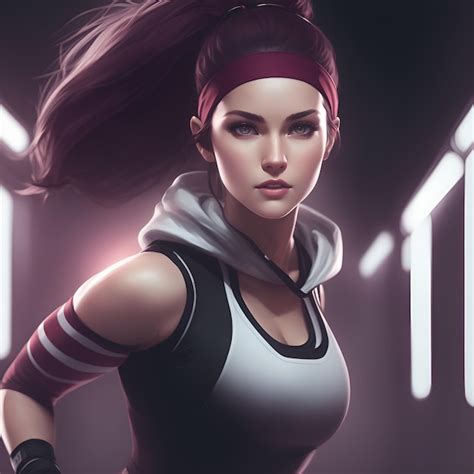 Premium Ai Image Fitness Girl Doing Sports