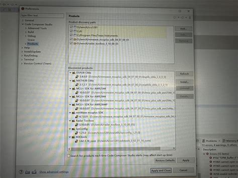 Awr2944evm 2944 Demo Code Failed To Compile Using Ccs Sensors Forum Sensors Ti E2e
