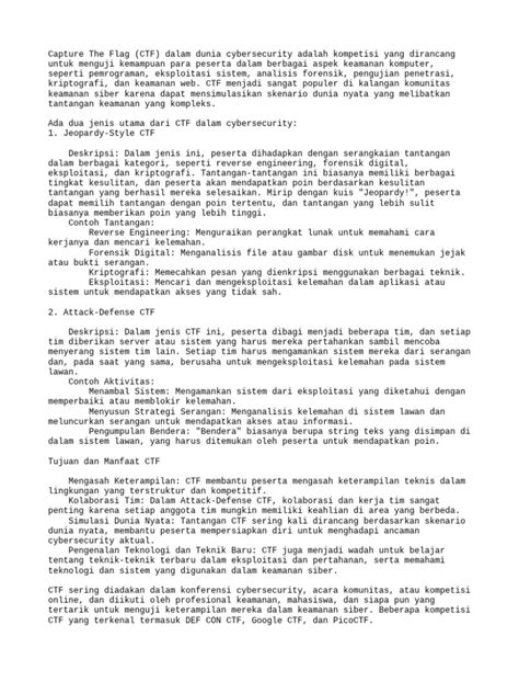 Understanding Ctf Capture The Flag Pdf