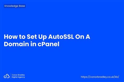 how to set up autossl on a domain in cpanel by conor bradley