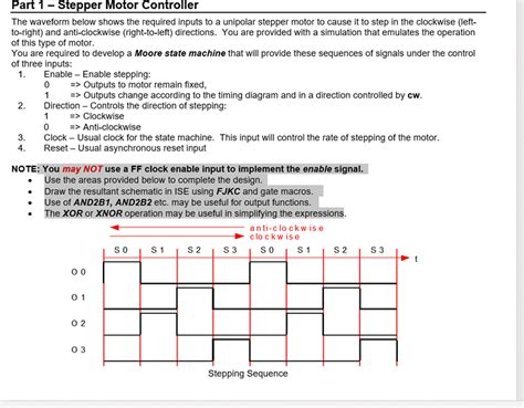 solved part 1 stepper motor controller the waveform below shows