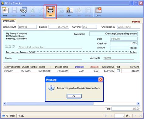 Duplicate Check Number