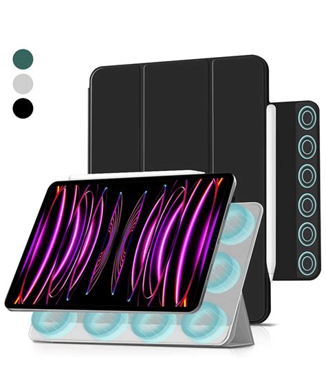 [당일출고] 아이패드 호환 2단 분리 폴리오 마그네틱 스탠드 펜수납 케이스 아이패드 10세대 10 9 인치 에어 6 5 4 세대 10 9 M2 M4 프로 11 12 9 13