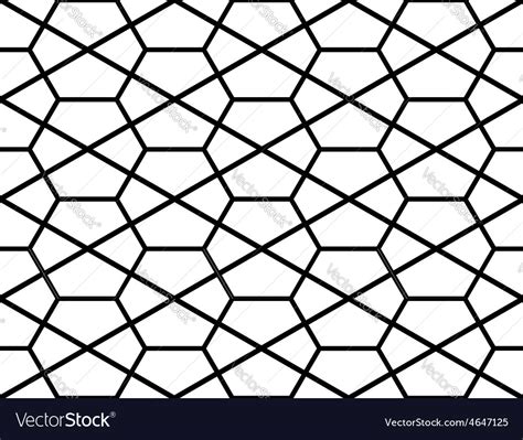 Design Seamless Monochrome Hexagon Pattern Vector Image
