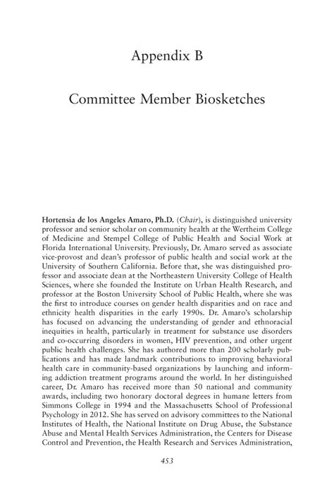 Appendix B Committee Member Biosketches Sex And Gender Identification