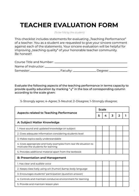 Teacher Performance Evaluation Template Fill And Sign Online With Lumin