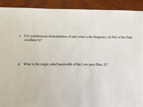 Solved Question Consider The Signal M T With A Spectrum Chegg Com