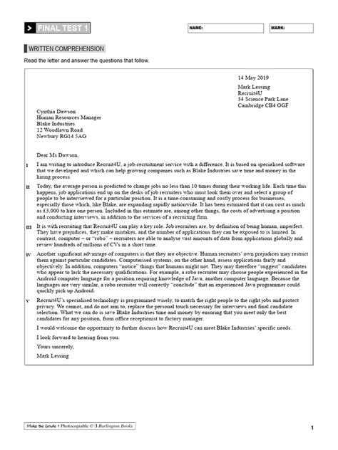 Global Reading Level 1 Pdf Recruitment Cognition