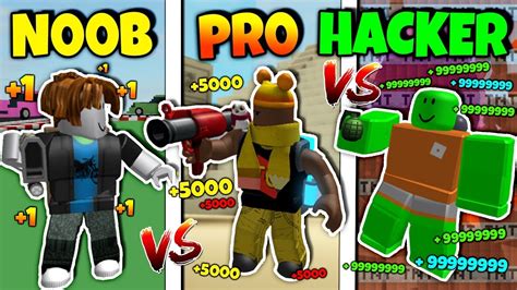 NOOB Vs PRO Vs HACKER Destruction Simulator Version FUNNY Roblox