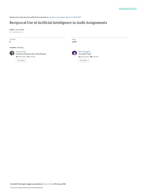 Machine Learning And Artificial Intelligence In Audit Towards New