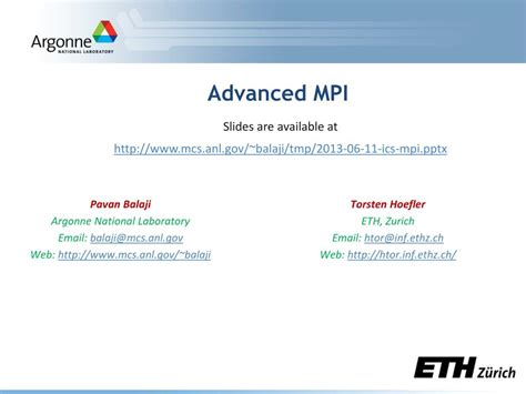 PPT Advanced MPI PowerPoint Presentation Free Download ID
