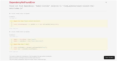 React Connect The Dots Examples Codesandbox