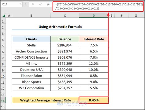 How To Calculate Average Interest Rate In Excel Design Talk
