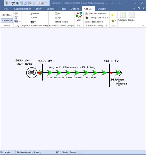 open powerworld simulator case example 5 4 ﻿and graph