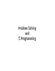 Problem Solving C Programming Pdf Problem Solving And C Programming