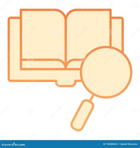 Ícone Liso Da Busca Do Livro Ícones Alaranjados Do Livro De Digitas No