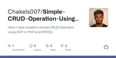 GitHub Chakels Simple CRUD Operation Using OOP Concept In PHP Mysqli Here I Have Created A