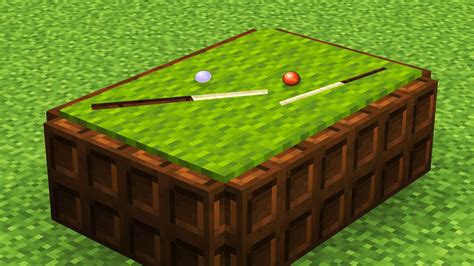 how to make the Pool Table with Pool Cues in minecraft! - YouTube