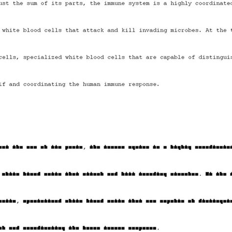 Examples Of Text And Pseudo Text Normal Text Is Above With The Download Scientific Diagram