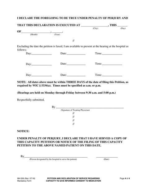 Form Mh006 Fill Out Sign Online And Download Fillable Pdf County Of