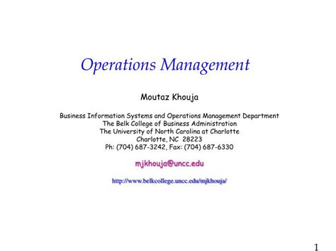 PPT Operations Management PowerPoint Presentation Free Download ID 890841