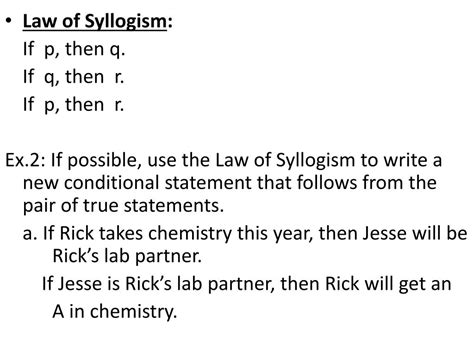 Ppt Chapter 2 3 Notes Apply Deductive Reasoning Powerpoint Presentation Id 6168873
