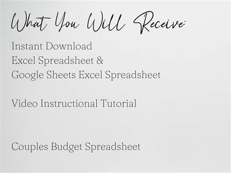 Budget Planner For Couples Excel Budget Spreadsheet Budget