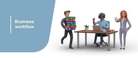 Premium Vector Business Workflow Process Color Vector Composition Mockup