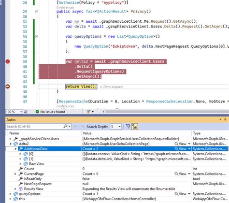 C Never Receiving Odata NextLink In Azure Active Directory Graph API Delta Call Stack