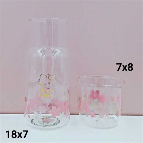 Jual Botol Kaca Gelas Hello Kitty Sakura Ori Shopee Indonesia
