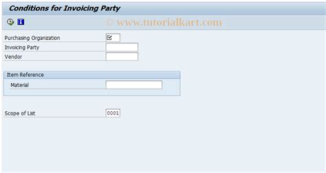 Mekj Sap Tcode Conditions For Invoicing Party