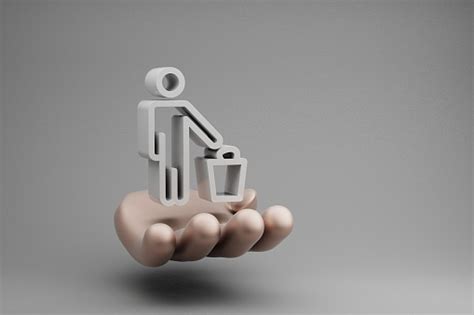 아름다운 추상적 인 삽화 회색 배경에 황금 손 지주 재활용 기호 아이콘 3d 렌더링 그림 디자인의 배경 패턴 생태학을 구하십시오 감소에 대한 스톡 사진 및 기타 이미지