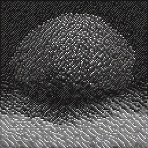 Pixel Art Of A Classic Black And White Fingerprint Premium Ai