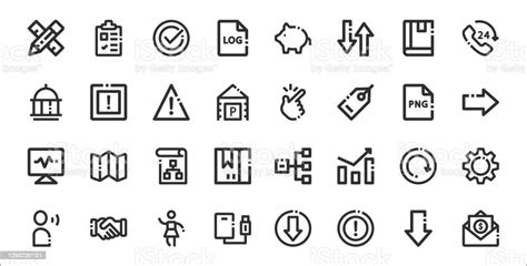 전자 메일 경고 외부 저장소 말하기 새로 고침 데이터 흐름 오른쪽 화살표 손 제스처 경고와 같은 32개의 기본 Ui 요소씬 개요 아이콘 세트 날씬한에 대한 스톡 벡터 아트