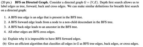 Solved Pts BFS On Directed Graph Consider A Directed Chegg