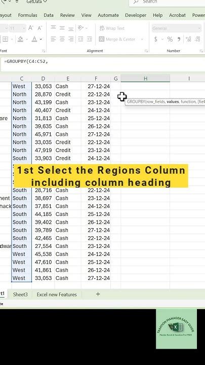 Master The Groupby Function In Excel Quick Tutorial Excel Viralshort