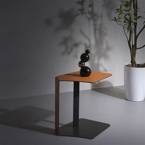 Nano CJ U Shaped Metal Iron Pu Leather Face Coffee Table Nano Furniture Nano Furniture