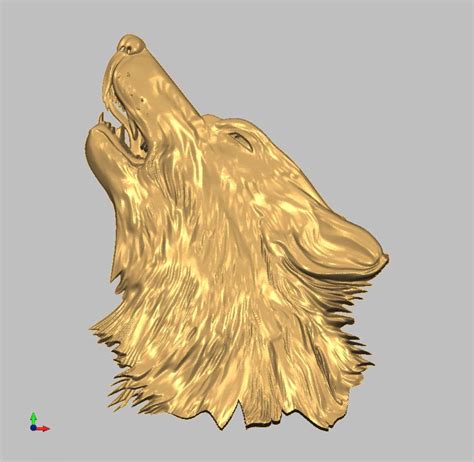 Bas Relief Wolf Howl Model 4247 Stl Model For Cnc Router Download