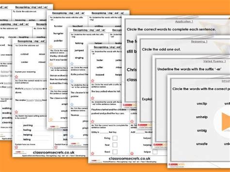 Free Grammar Year 1 Recognising ‘ Ing ‘ Ed ‘ Er Summer Block 4 Step