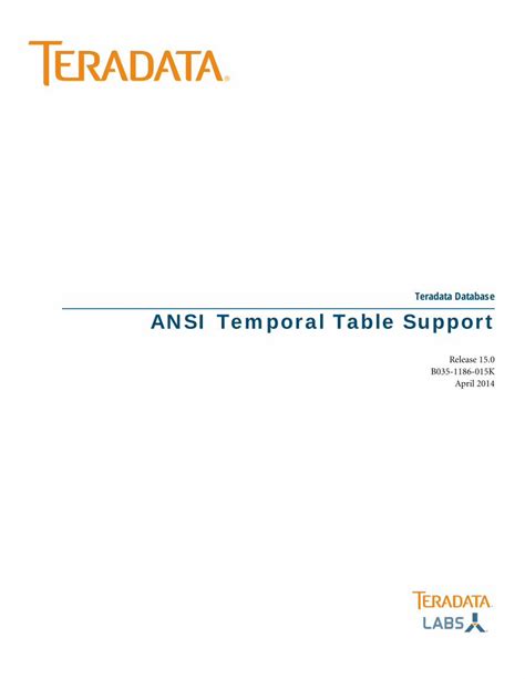 pdf ansi temporal table support université libre de bruxelles
