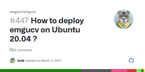 How To Deploy Emgucv On Ubuntu 2004 · Issue 447 · Emgucvemgucv · Github