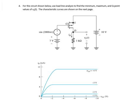 solved for the circuit shown below use load line analysis