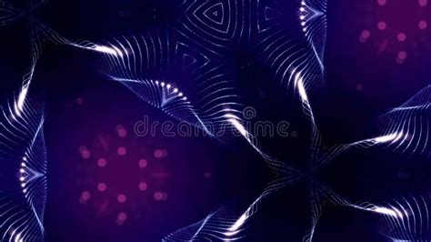 3d rendering background with particles and depth of field loop