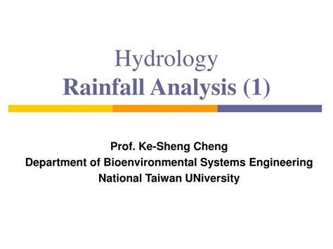 PPT Hydrology Rainfall Analysis 1 PowerPoint Presentation Free Download ID 247632