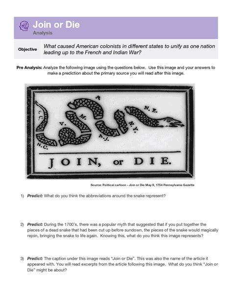 Join Or Die Summaries French Docsity