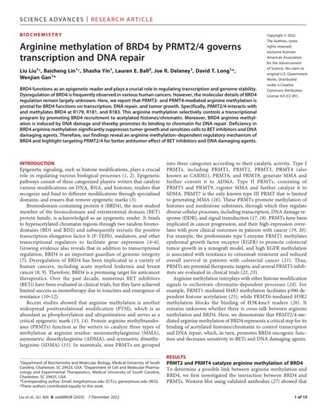 pdf arginine methylation of brd4 by prmt2 4 governs transcription and