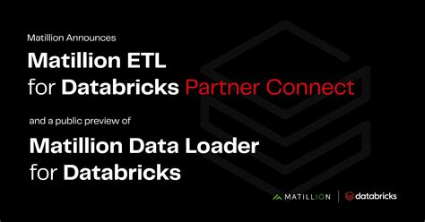 Matillion Announces Matillion Etl For Databricks Partner Connect And