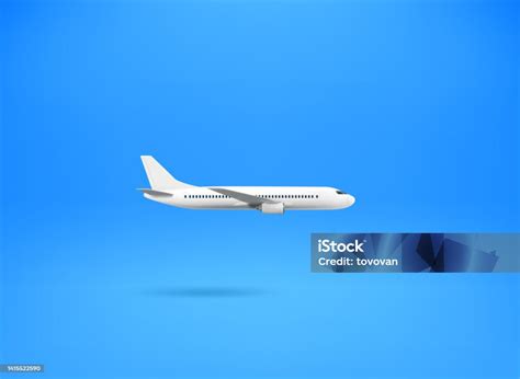 현대 항공기의 비행 복사 공간이 있는 3d 벡터 일러스트 레이 션 비행기에 대한 스톡 벡터 아트 및 기타 이미지 비행기 3차원 형태 상업용 항공기 Istock